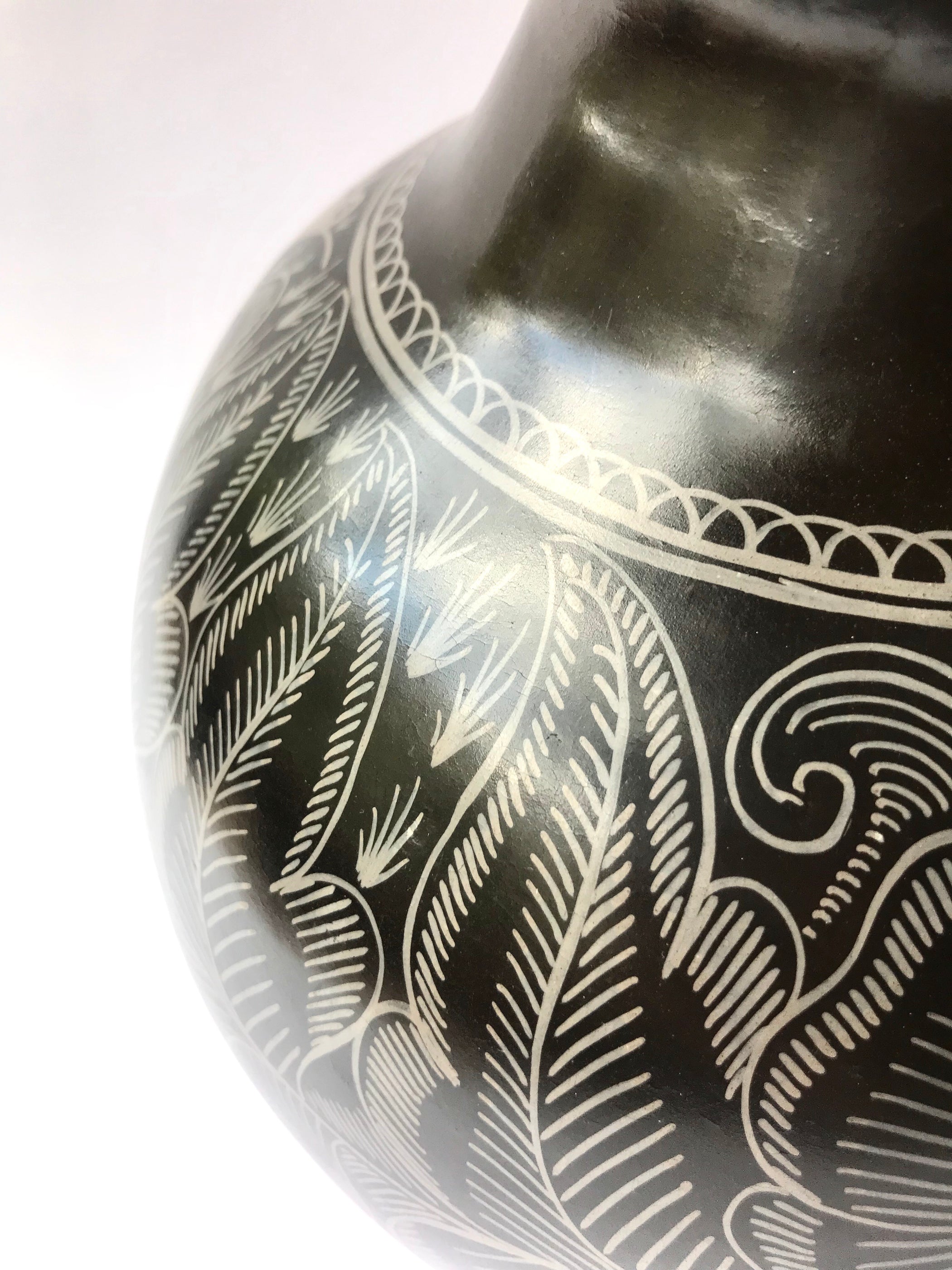 Clay Jaguar Pitcher - Black — Mexico1492