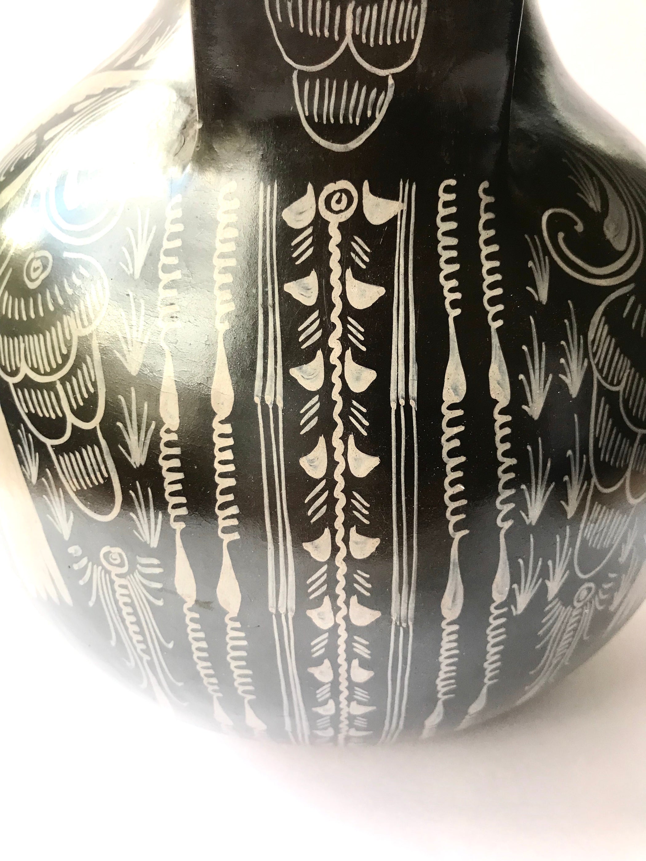 Clay Jaguar Pitcher - Black — Mexico1492