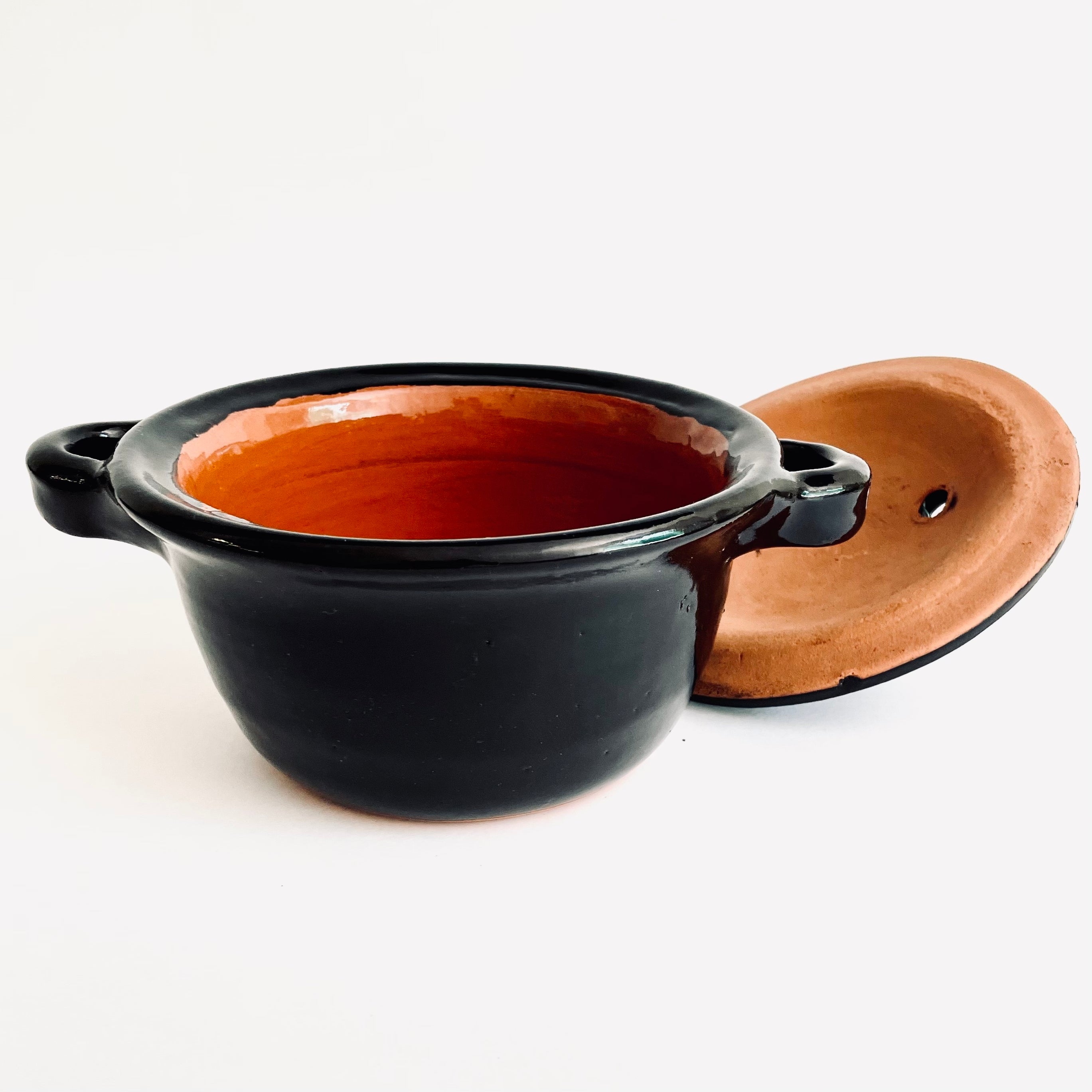 Glazed Pot - Cazuela - Small - Black — Mexico1492