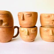 Red Clay Cup with a Face — Mexico1492
