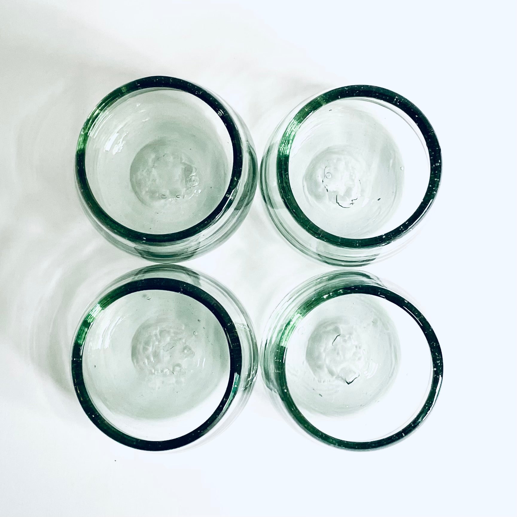 Blown Glass Wide Bottomed Sippers - Set of 4 — Mexico1492