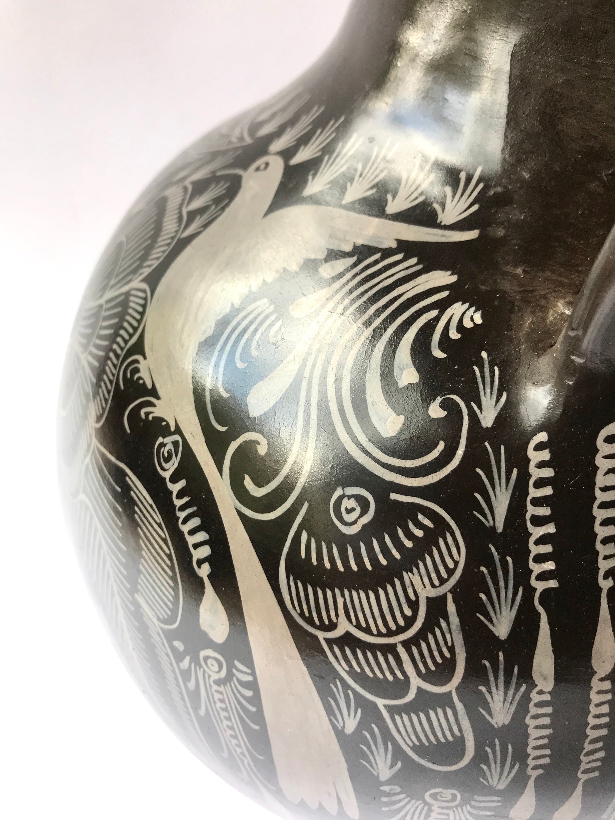 Clay Jaguar Pitcher - Black — Mexico1492